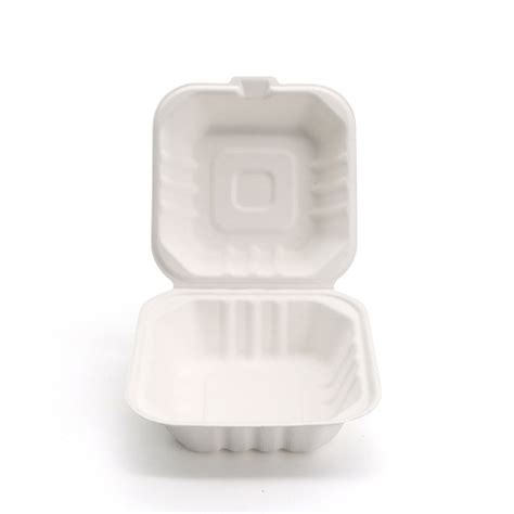 Bagasse Biodegradable Compostable Burger Box Luzhou Pack