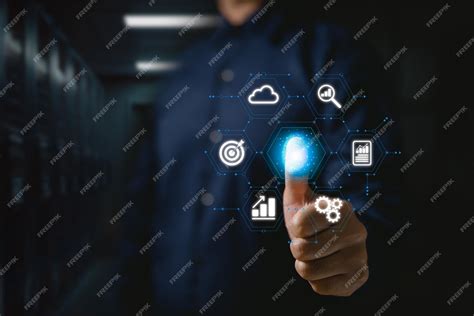 Premium Photo Businessmen Fingerprint Scanning And Biometric Authentication Processing Of