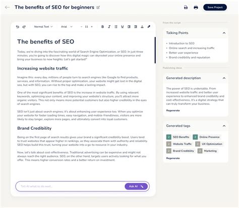 Youtube Script Generator Maekersuite