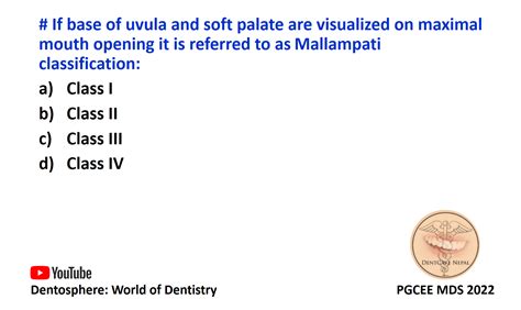 Dentosphere World Of Dentistry Mallampati Classification Pgcee Mds 2022