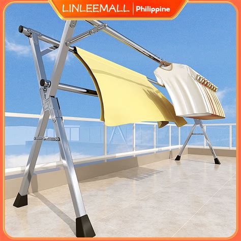 Foldable Sampayan Stainless Clothes Rack With Wheel Laundry Drying Rack Sampayan Indoor Outdoor