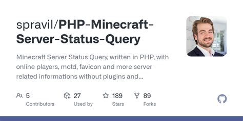 github spravil php minecraft server status query minecraft server