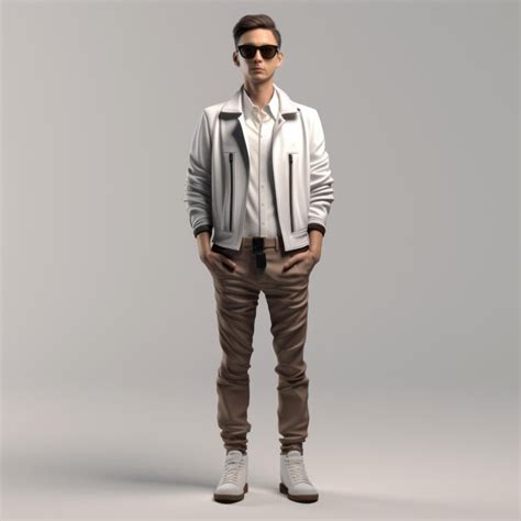 Premium Photo 3d Fashion Illustration Of A Stylish Man In Sunglasses