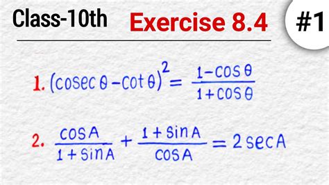 Class 10th Math Exercise 8 4 Question 5 Ka I Ii Ll Trigonometry