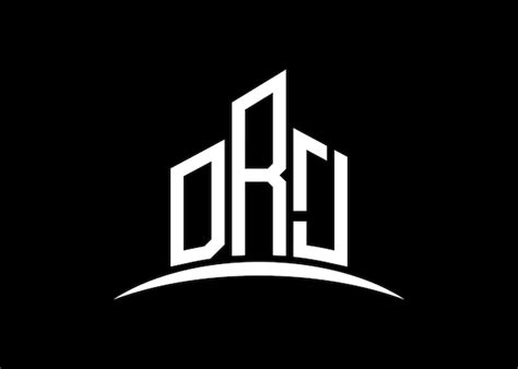 Premium Vector Letter Drj Building Vector Monogram Logo Design Template Building Shape Drj Logo
