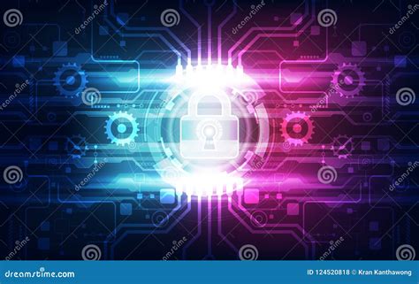 Abstract Security Digital Technology Background Illustration Vector Stock Vector Illustration