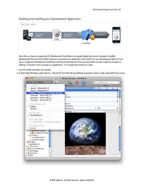 Building And Installing Your Development Application Ios Developer Program User Guide 34 Pdf