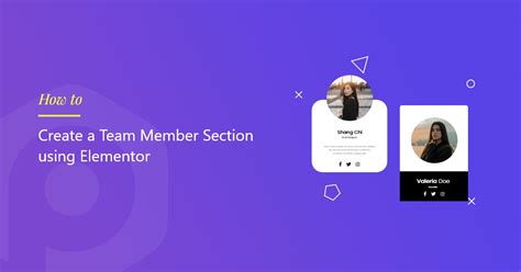 How To Create A Team Member Section Using Elementor