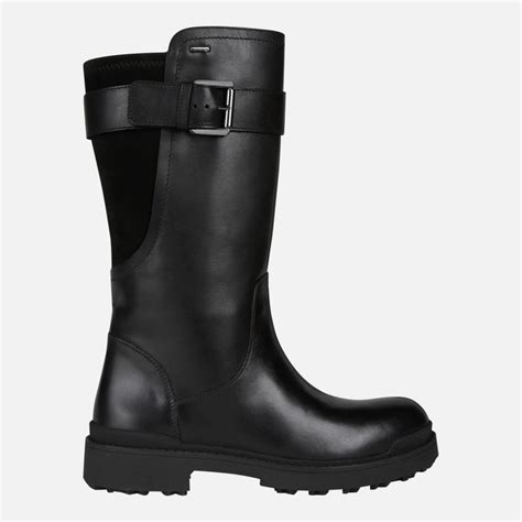 Geox® Nevegal B Abx Womens Black Biker Boots Geox® Fw22