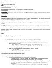 Demonstrative Speech Outline Docx Name Matthew Cardinal Title How