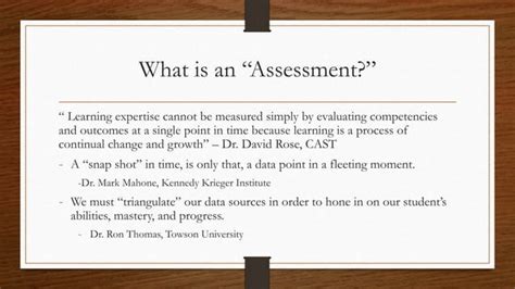 Udl And Assessment For Assessment And Learning Ppt