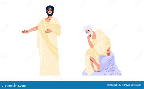 Vector Pensador De Filosófico De Escultura Ilustración Del Vector