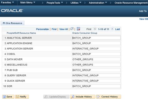 The Peoplesoft Dba Blog Peopletools 854 Oracle Resource Manager