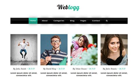 Weblogg Responsive Blogging Website Template Themevault