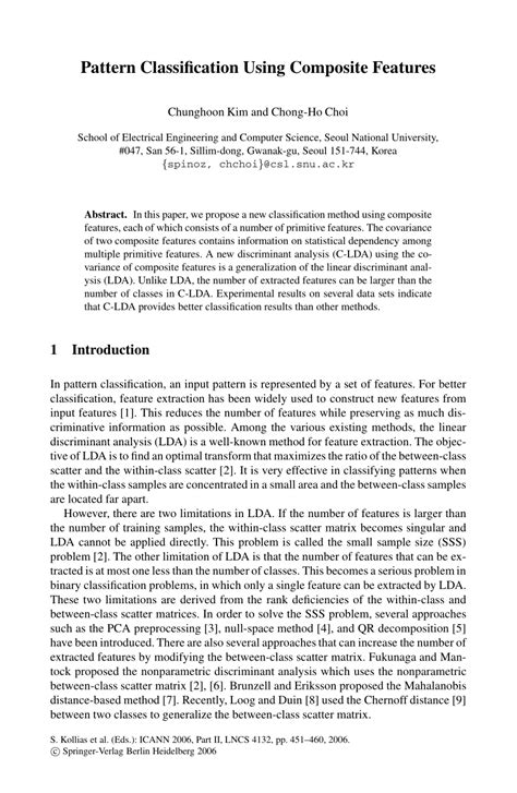 pdf pattern classification using composite features