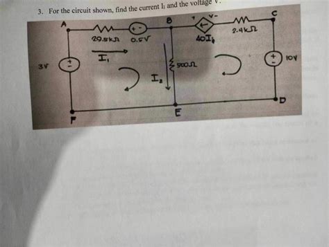 Solved Find The Current I And The Voltage V Chegg Com