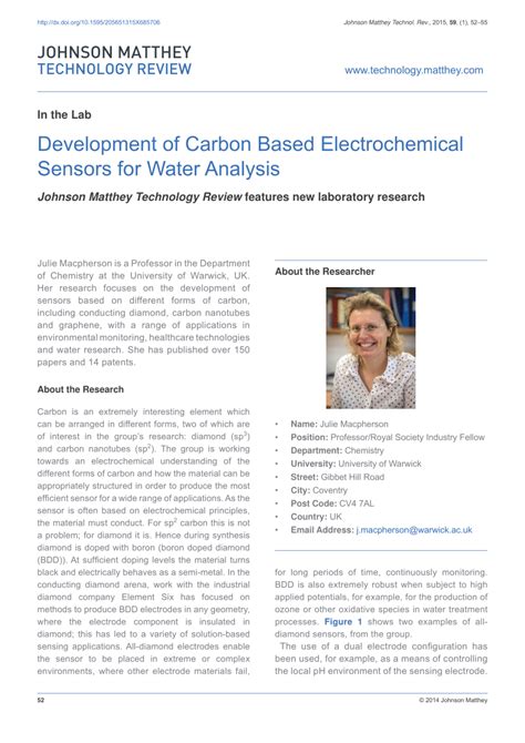 Pdf In The Lab Development Of Carbon Based Electrochemical Sensors