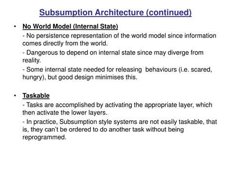 Ppt Reactive Paradigm Overview Subsumption Architecture Powerpoint