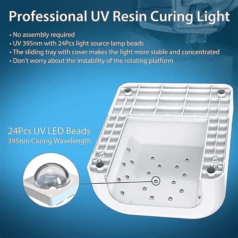 Uv Resin Curing Light Box Professional 24pcs 395nm Uv Led Light For