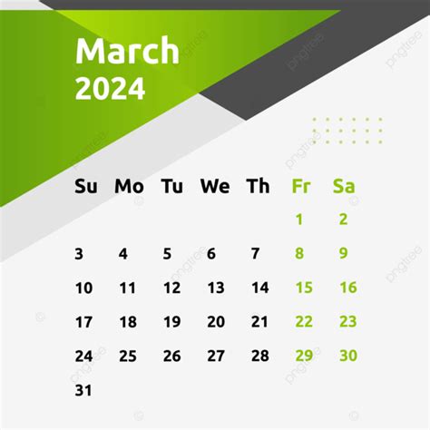 مارس 2024 التقويم الشهري المتجه مارس 2024 تقويم عام 2024 تقويم مارس