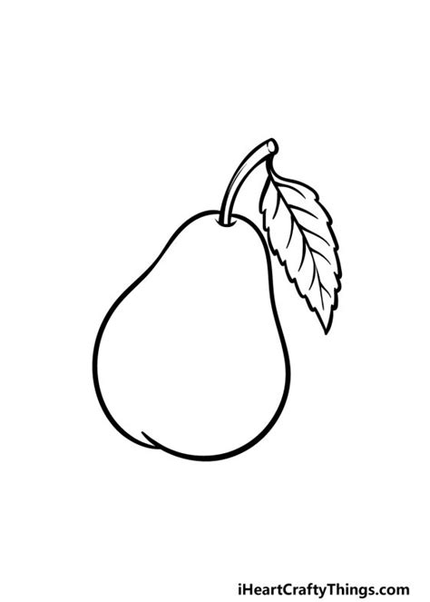Pear Drawing How To Draw A Pear Step By Step