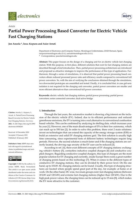 Pdf Partial Power Processing Based Converter For Electric Vehicle Fast Charging Stations