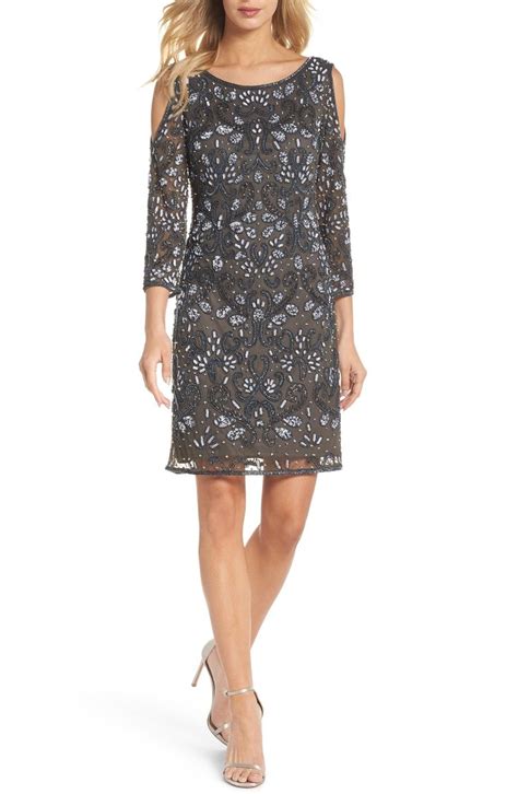 Pisarro Nights Embellished Mesh Sheath Dress Nordstrom Winter