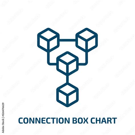 Connection Box Chart Icon From Business Collection Thin Linear Connection Box Chart Business