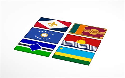 3d Design Flag Pack 2 Tinkercad