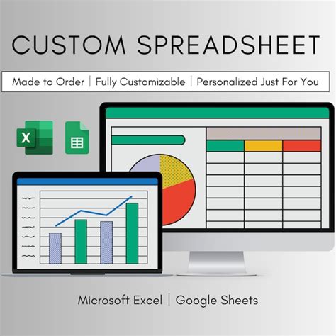 Excel Spreadsheet Custom Etsy