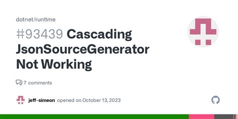 Cascading Jsonsourcegenerator Not Working Issue Dotnet Runtime Github