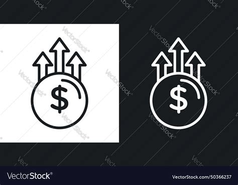 High Revenue Icon Set Margin Growth Pension Vector Image