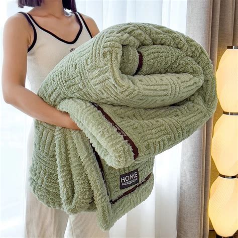 Plaid Molletonné Pour Canapé Vert Housse Maison