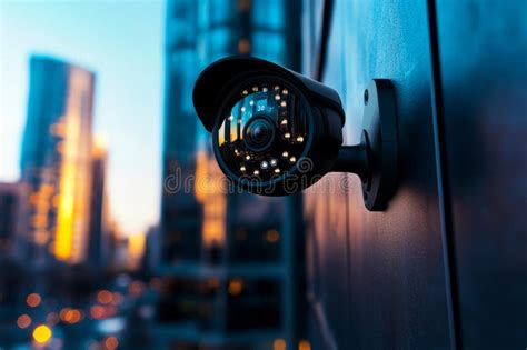 Enhancing Security And Surveillance With Modern Camera Technology In Urban Environments Stock
