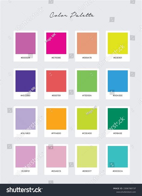 팬톤 컬러 팔레트 카탈로그 샘플 파스텔 스톡 벡터로열티 프리 2306780737 Shutterstock
