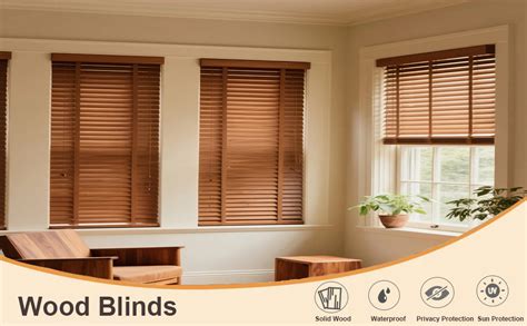 Wood Blinds For Indoor Windows 2 Slats Faux Wooden Blinds