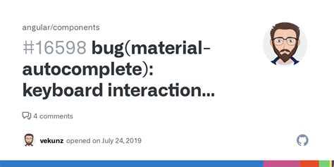 Bugmaterial Autocomplete Keyboard Interaction Doesnt Work Properly When Using Cdk Virtual