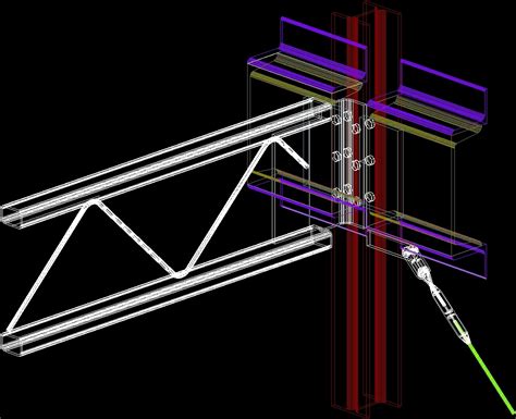 3d Model Column Beam Cad Block With Dwg File Cadbull