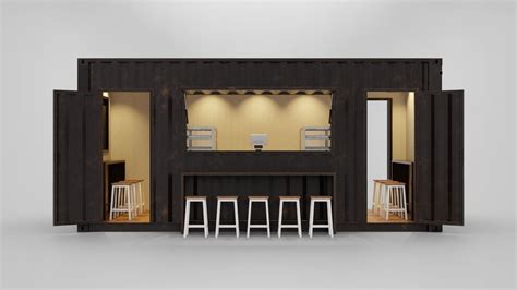 Container Food Stall 3d Model Cgtrader