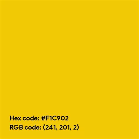 Sunburst Color Hex Code Is F1c902