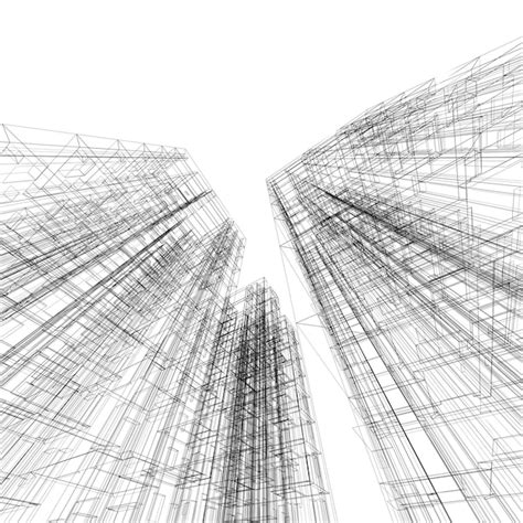 Plano De Construcción Renderizado 3d Foto Premium