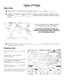 Types Of Maps Guided Notes By Mascara Macchiatos And Map Skills Tpt