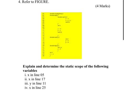Solved 4 Refer To Figure 4 Marks Explain And Determi