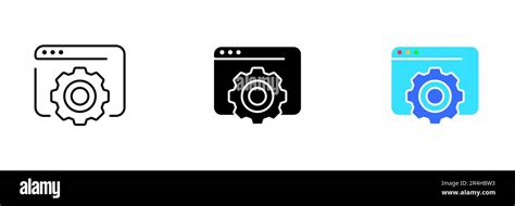A Modern And Professional Website Icon With A Gear Graphic Representing Web Development Design