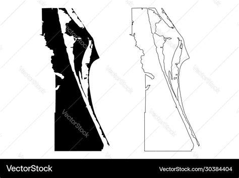 Brevard County Map Royalty Free Vector Image Vectorstock