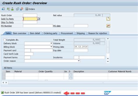 Rush Order In Sap Sd Sapcodes