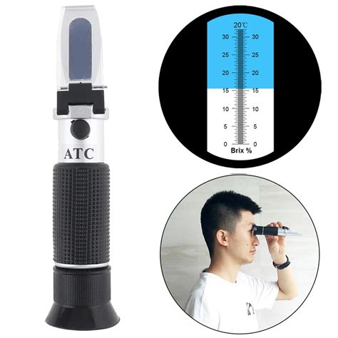 2018 Rhb 32atc Hand Held Brix Refractometer For Sugar Beer Brix Test Optical 0 32 Brix Atc