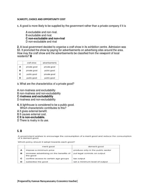 Ch1 Topic 1 Scarcity Choice And Opportunity Cost Pdf Economics Goods