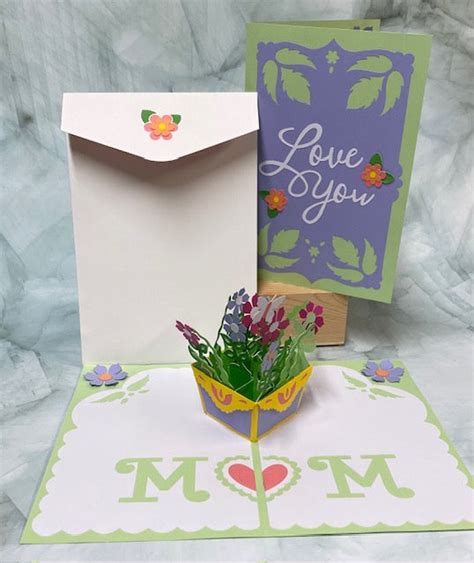 Love You Mom Pop Up Card Custom Heartfelt Designs