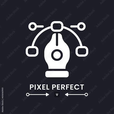 Pen Tool Cursor White Solid Desktop Icon Computer Graphics Bezier Curve Control Points Pixel